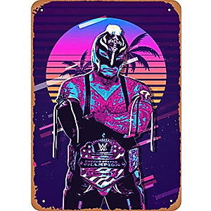 Ysirseu Rey Mysterio Metal Tin Sign 8 x 12 in Boxing MMA Legend Vintage Poster Man Cave Decorative