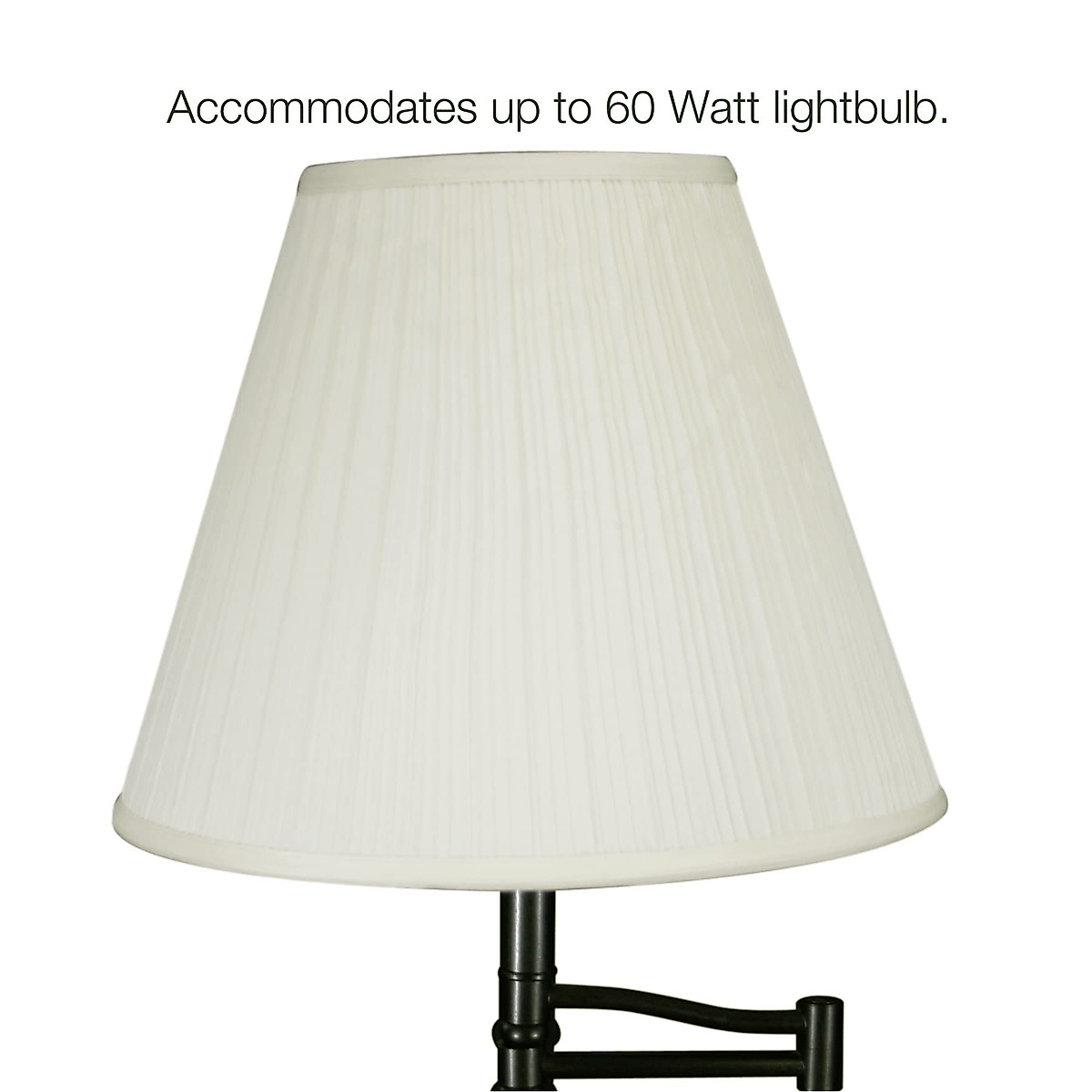 Leick Home 9037-MED One Drawer Swing Arm Lamp Side Table with Shelf, Medium Oak