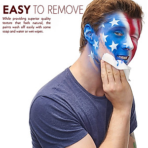 Face Paint Kit – Dermatologically Tested – Non-Toxic & Hypoallergenic – Professional Face Painting Kit for Kids & Adults – Cosplay Makeup Kit – Easy to Apply & Remove – Leakproof Dry Glitters