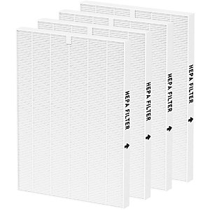Allisfresh 116130 True HEPA Replacement Filter H Compatible with Winix 5500-2 Air Cleaner Purifier and Models AM80, 4 Pack HEPA Filter only
