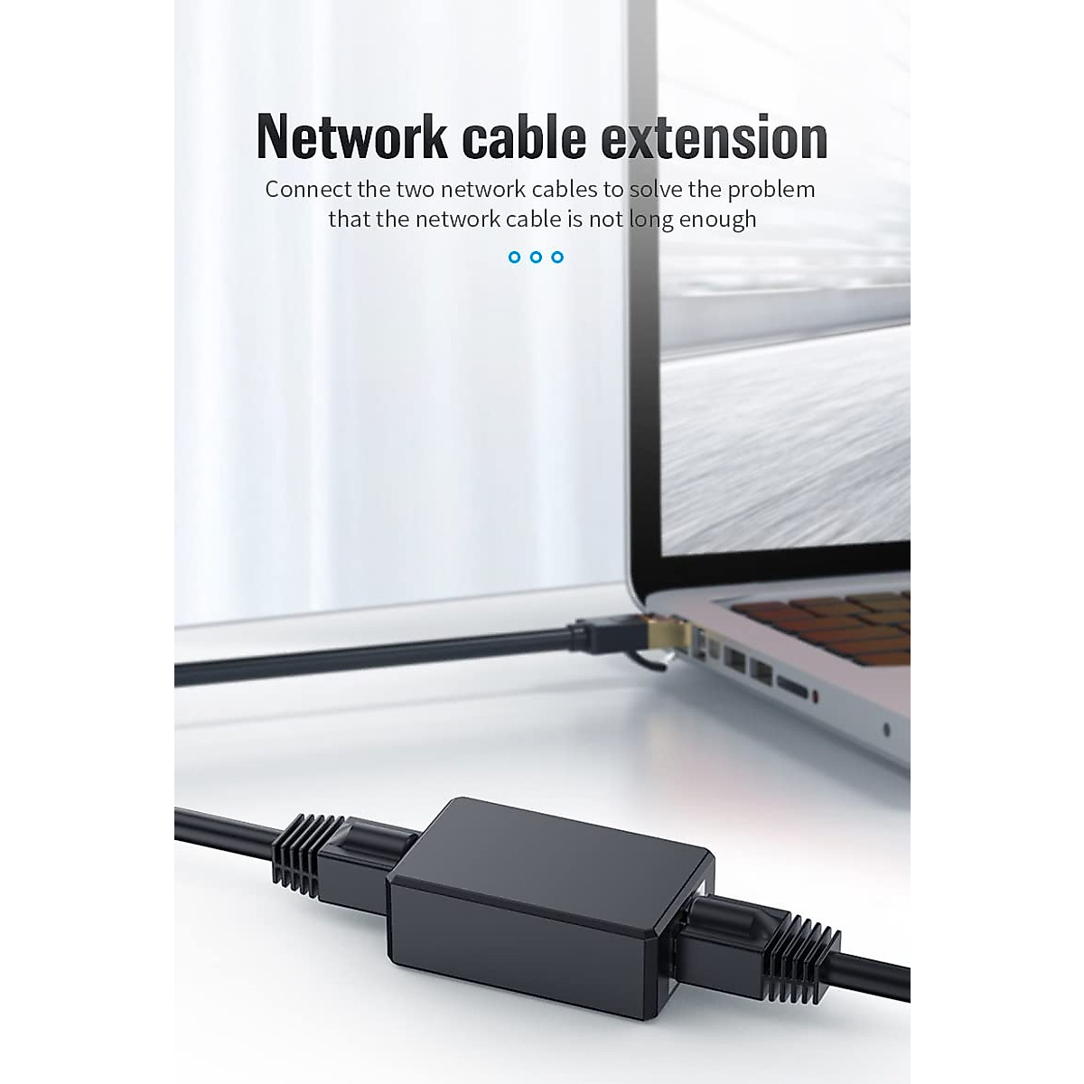 BOLS (2 Pack) RJ45 Female to Female Coupler, Ethernet Coupler，Ethernet Extension, for CAT5/ CAT5E/ CAT6E/ CAT7/ CAT7 Ethernet Expansion Cable