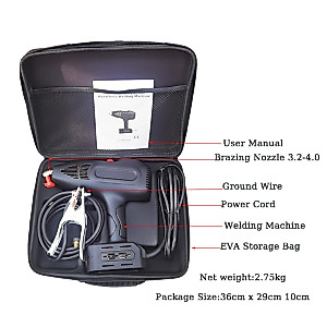 NICCOO Welding Machine Handheld 110V Portable ARC Welder Hand Held Welder 3000W 85Amp Digital Display IGBT Inverter Welding Tool Set Dual-Purpose Household ARC Welder Hand Held Welding Machine Kit