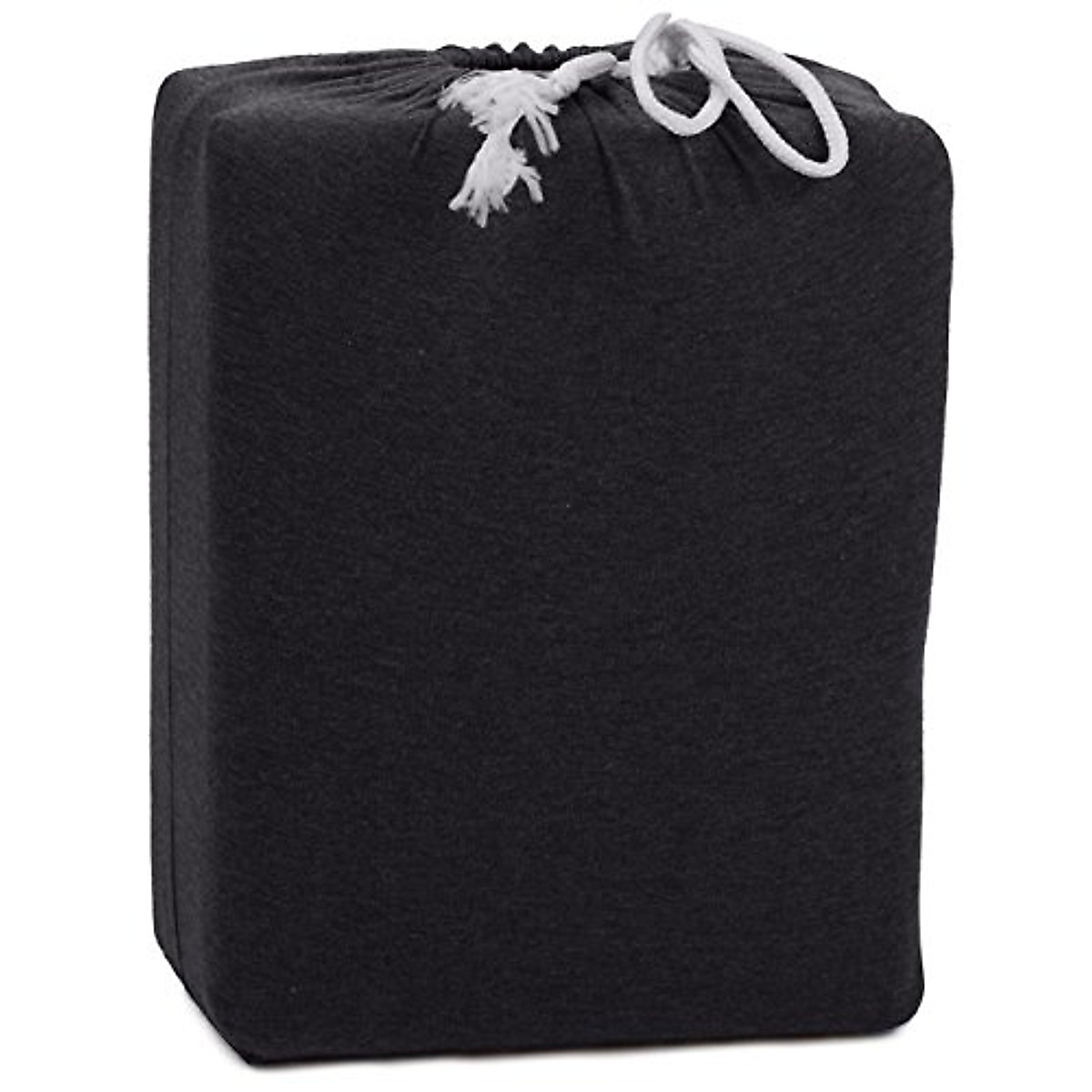 Amazon Basics Cotton Jersey 4-Piece Bed Sheet Set, King, Dark Gray, Solid