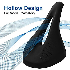 MZYRH Comfortable Mountain Bike Seat,Bicycle Seat Cushion for Men Women,Comfort Bike Saddle Ergonomic Breathable Bicycle Seat for BMX, MTB & Road