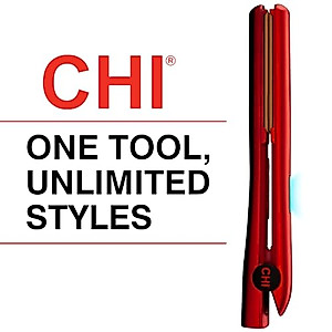 CHI New CHI Original Digital Ceramic Hairstyling Iron 1" Ruby Red, 1 lb.