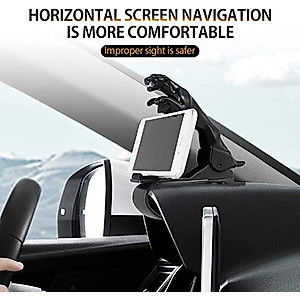 HAOYAYA Car Leopard Form Navigation Dashboard Phone Holder 360 Degree Rotating Phone Mount Stand Bracket-Best Xmas Gifts(Black)