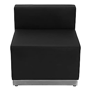 Flash Furniture HERCULES Alon Series Black LeatherSoft Reception Configuration, 15 Pieces
