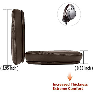 MDR-1A Earpads Replaceable Earmuffs Ear Pad Ear Cushion Repair Parts are Compatible with Sony MDR-1A/1A-DAC /1A-BT Headphones（Dark Brown）