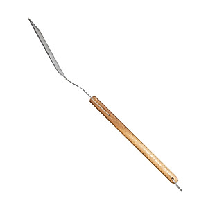 BBQ-AID Pro BBQ Metal Spatula - 17" Barbecue Spatula Stainless Steel with Serrated Knife Edge -Solid & Sturdy Turner Spatula- Acacia Wood Handle- Heavy Duty Built to Last Kitchen Spatula