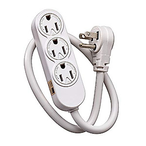 Leviton 49605-APS 3-Outlet Power Strip for Use Inside Structured Media Center, White