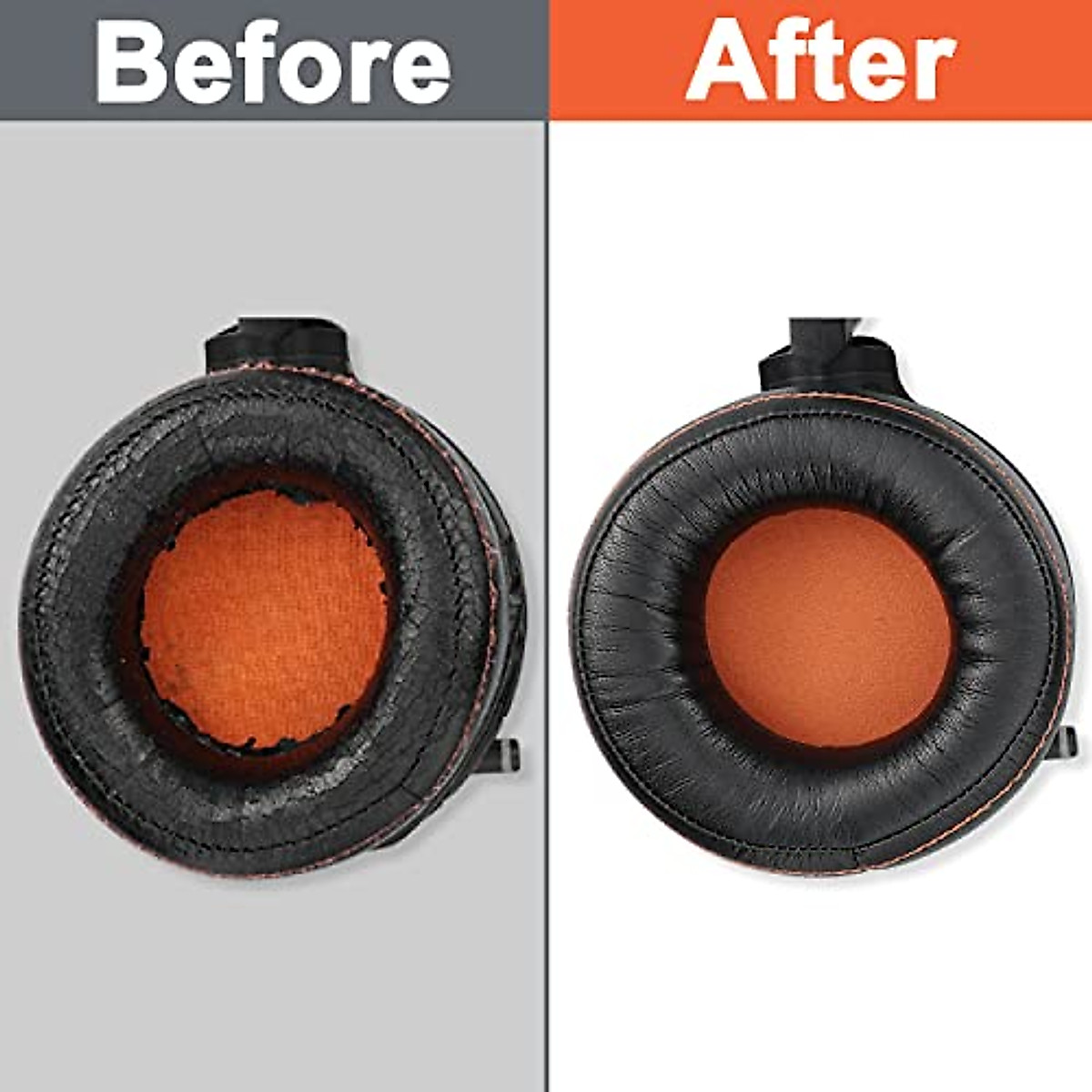 SOULWIT Ear Pads Cushions Replacement, Earpads for SteelSeries Siberia 800 (X800, P800), Siberia 840, SteelSeries H, 9H Gaming Headset, with Softer Protein Leather - Black
