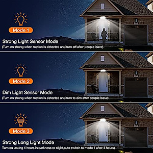 Outdoor Solar Powered Flood Lights, KwafoTri 138 LED 2200LM with Remote Control, IP65 Waterproof, 3 Adjustable Heads, 270° Wide Angle, Wireless Security Light for Garage Patio Porch Garden Yard-2 Pack