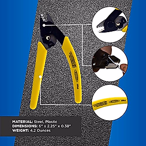 Miller CFS-3 Series Three-Hole Wire Stripper Tool for Working Technicians, Electricians, and Installers, Safe Cable-Splicing Tool, Easily Portable Wire Stripper, 4.2 Ounces