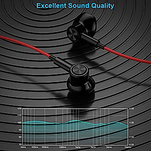 TITACUTE 3.5mm Earbuds Noise Canceling Headphone with Microphone Magnetic in-Ear Wired Stereo 3.5mm Jack Earphone for Moto G Power Play Pure Google Pixel 4a 3a 5a Samsung S10 S9 A14 A13 A12 A03s Core