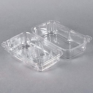 Nicole's 2 Compartment Deluxe Cupcake Container Cupcake Box | Two Cupcake Muffin Carrier with Deep Dome Hinged Lid | Set of 15