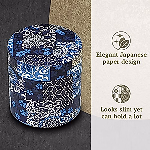 TIKUSAN Japanese Tea Canister Made in Japan Airtight Tea Leaf Storage (Small, Ichimatsu)