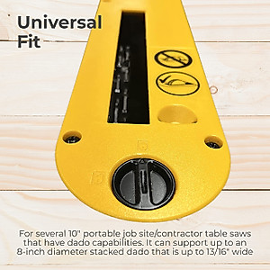 TonGass Dado Throat Plate Compatible with DeWalt 10" Portable Table Saw (DWE7490 DWE7491 DWE7491RS DWE7492) - Made from Impact-Resistant PC/PBT Blend Material
