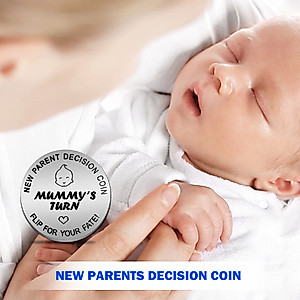 Neatbuddy Decision Making Coin Pregnancy Gifts for First Time Moms, New Dad Gifts, New Moms Gifts for Women, Dad Gifts for New Parents to Be Birthday Gift