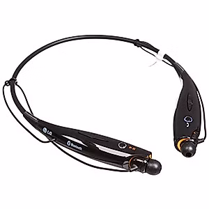 LG Electronics HBS-700 Wireless Bluetooth Stereo Headset - Retail Packaging - Black/Orange