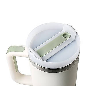 40oz Tumbler Lid for Stanley, Spill Proof Splash Resistant Tumbler Covers,Replacement cover for Stanley Cup Accessory(2 pack) (40oz, Green)