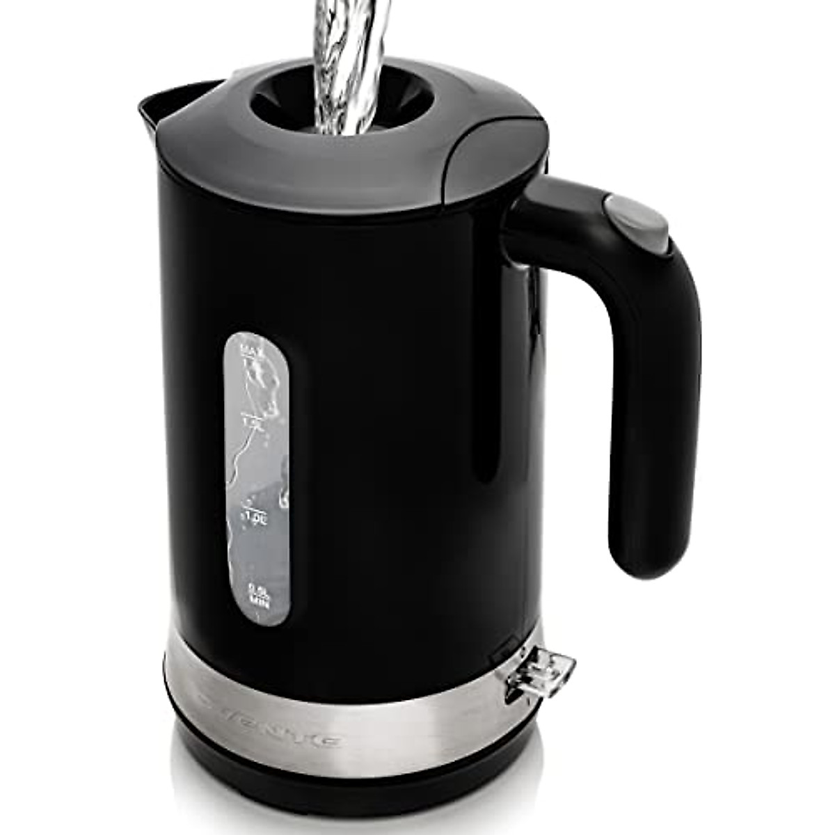 Ovente Electric Kettle, 1.8 Liter with Prontofill Lid 1500 Watt BPA-Free Fast Heating Element with Auto Shut-Off & Boil Dry Protection, Instant Hot Water Boiler for Coffee & Tea, Black KP413B