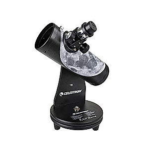Celestron – 76mm Signature Series FirstScope – Compact and Portable Tabletop Dobsonian Telescope – Ideal Telescope for Beginners – Features Custom Moon Map Wrap – BONUS Astronomy Software Package