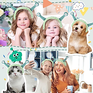 Face Wash Headband, Palm and Snail Spa Hair Bands Makeup Headbands Women Cartoon Cute Coral Fleece Elastic Headband Creative Hair Accessories for Washing Face Shower Sports Beauty Skincare