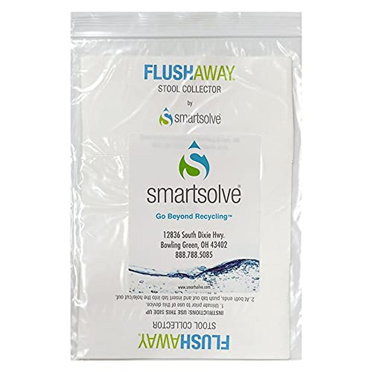 American FlushAway Single-Use Stool Collector by SmartSolve, white (11.25 x 16.38 x 0.25 inches; 1.23 ounces)