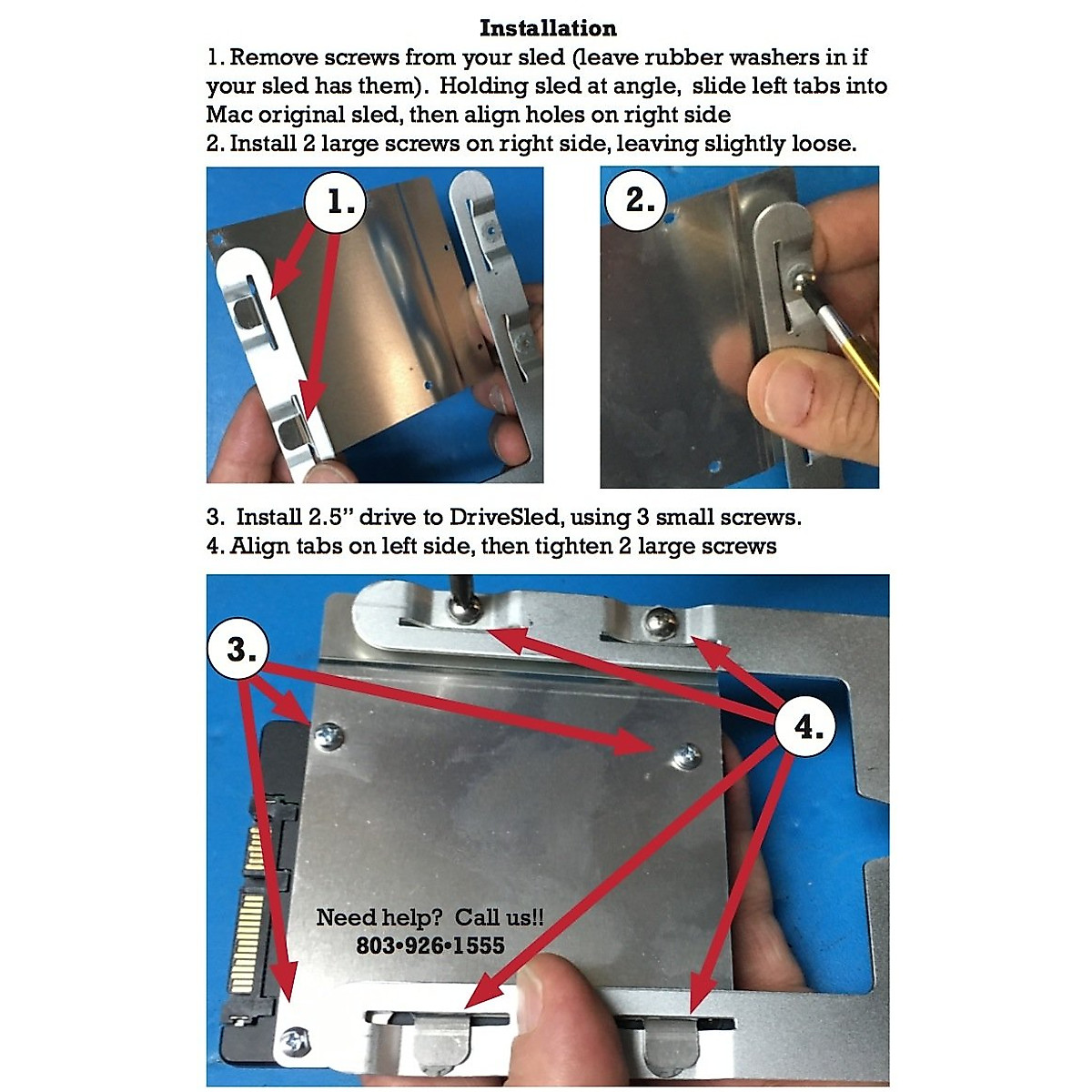 DRIVESLED SMR Mac Pro Tower SSD Drive Sled 2.5 Adapter by Wegener Media