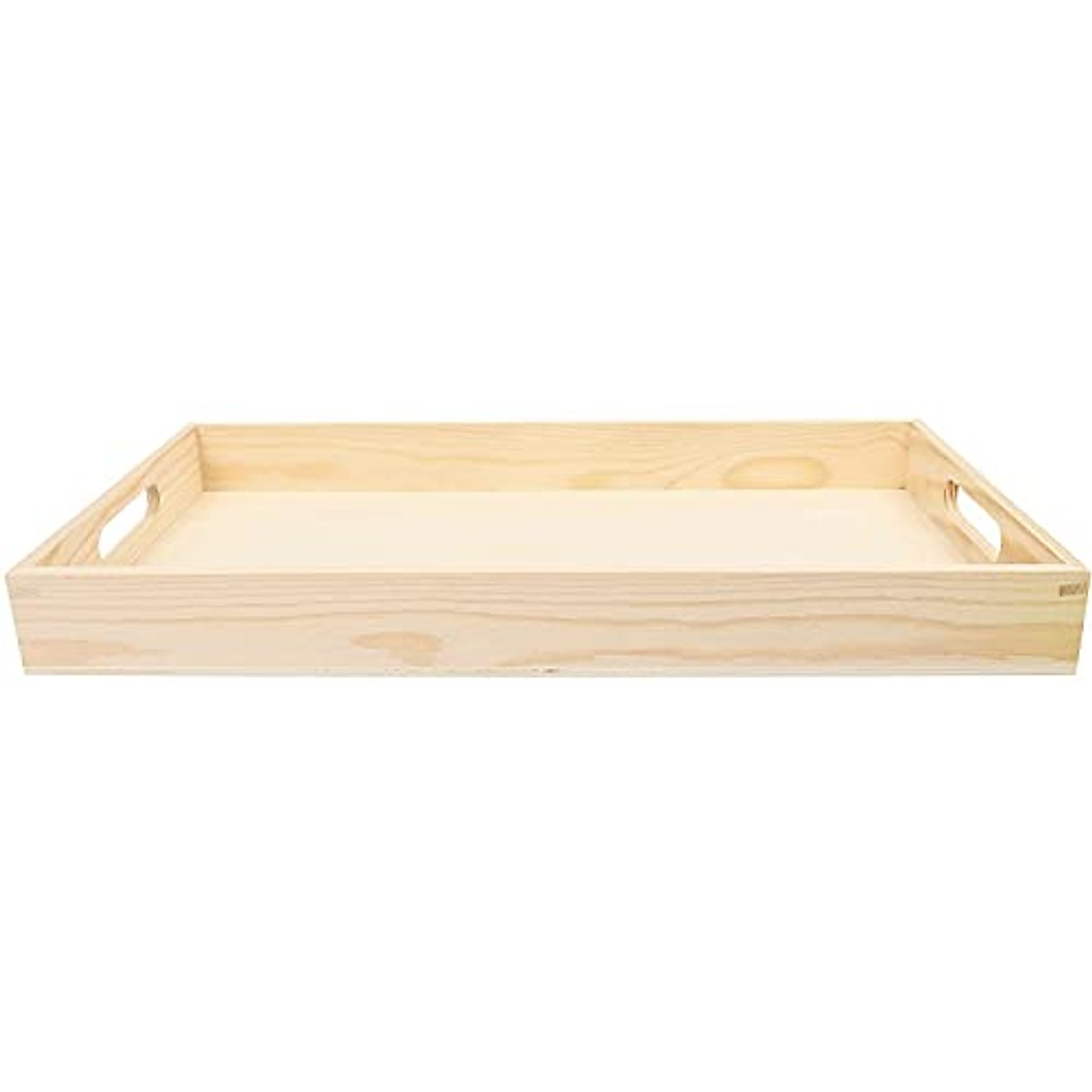 6 Piece Nested Serving Trays Set of Rectangular Shape Wood Trays Ideal for Crafts /School with Easy Cut Out Handles Ideal Kitchen Nesting Trays for Snacks, Treats, Organization, Personalise and DIY