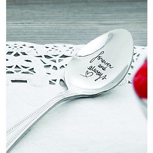 friend gifts - Wedding gifts - Gift for mom - Forever and always spoon - Long distance relationship gifts - Moving away gifts - Mothers day gifts - Engraved spoon – 7 inches