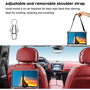 Case for VASTKING KingPad K10 / Z10 10 inch Tablet Case, MARVUE Pad M10 10.1 inch/Vastking KingPad K10 Pro Tablet Soft Silicone Stand Cover Case with Shoulder Strap(Purple Rose)