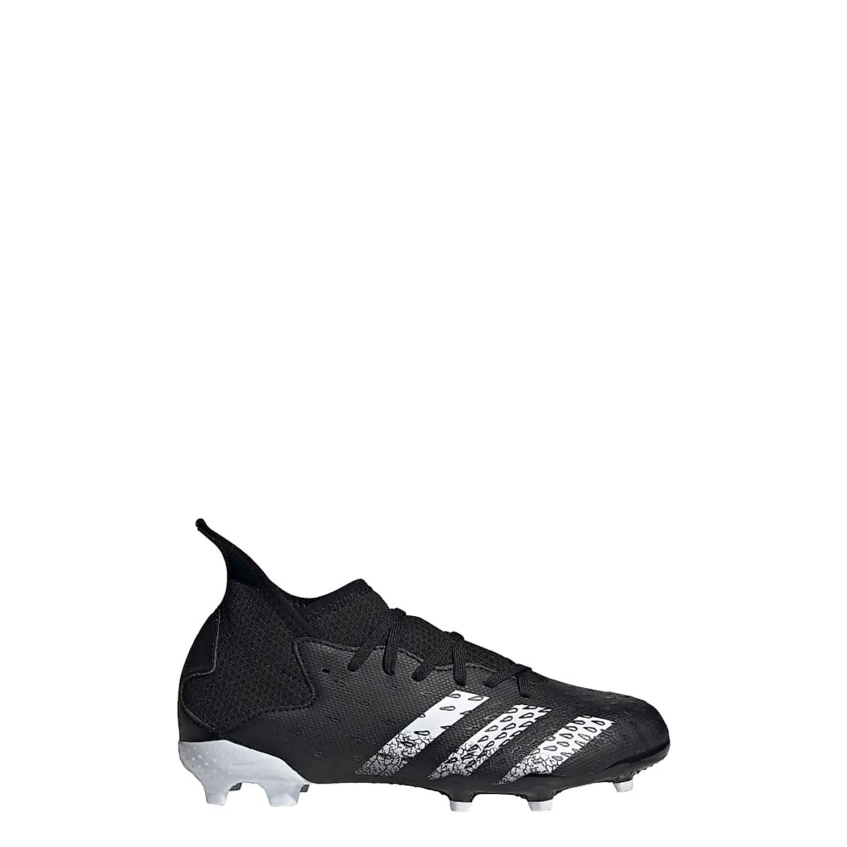 adidas Firm Ground Predator Freak .3 Soccer Shoe (boys) Black/White/Black 4.5 Big Kid