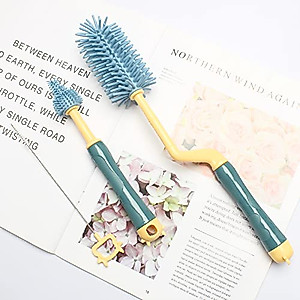 Jenbode Bottle Brush 3 Pack Cup Cleaner Sponge Brush Set Detachable Long Handle Bottle Cleaner Set Baby Nipple Brushes, Straw Brushes