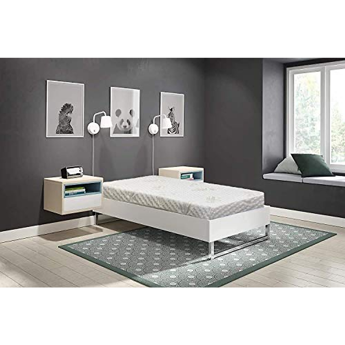 Foamma 4” x 28” x 72” Camper/RV Travel Memory Foam Bunk Mattress with Cover, Made in USA, Comfortable, Travel Trailer, CertiPUR-US Certified