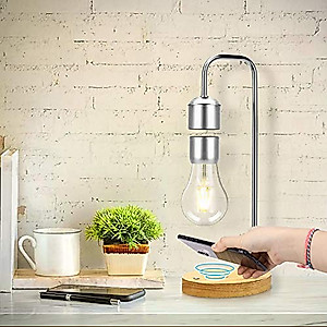 VGAzer Magnetic Levitating Floating Wireless LED Light Bulb with Wireless Charger for Desk Lamp,Room or Office Decor,Unique Gifts