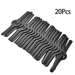 SAITOM 20PCS Plastic Cutter Blades for Electric Cordless Grass Trimmer Lawn Mower Grass Cutter Replacement Plastic Blades Garden Tools