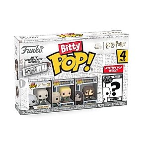 Funko Bitty Pop! Harry Potter Mini Collectible Toys 4-Pack - Lord Voldemort, Draco Malfoy, Bellatrix Lestrange & Mystery Chase Figure (Styles May Vary)