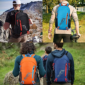Hiking Backpack Ultralight Foldable Backpack Travel Camping Daypack Outdoor Sports Backpack Dark Blue