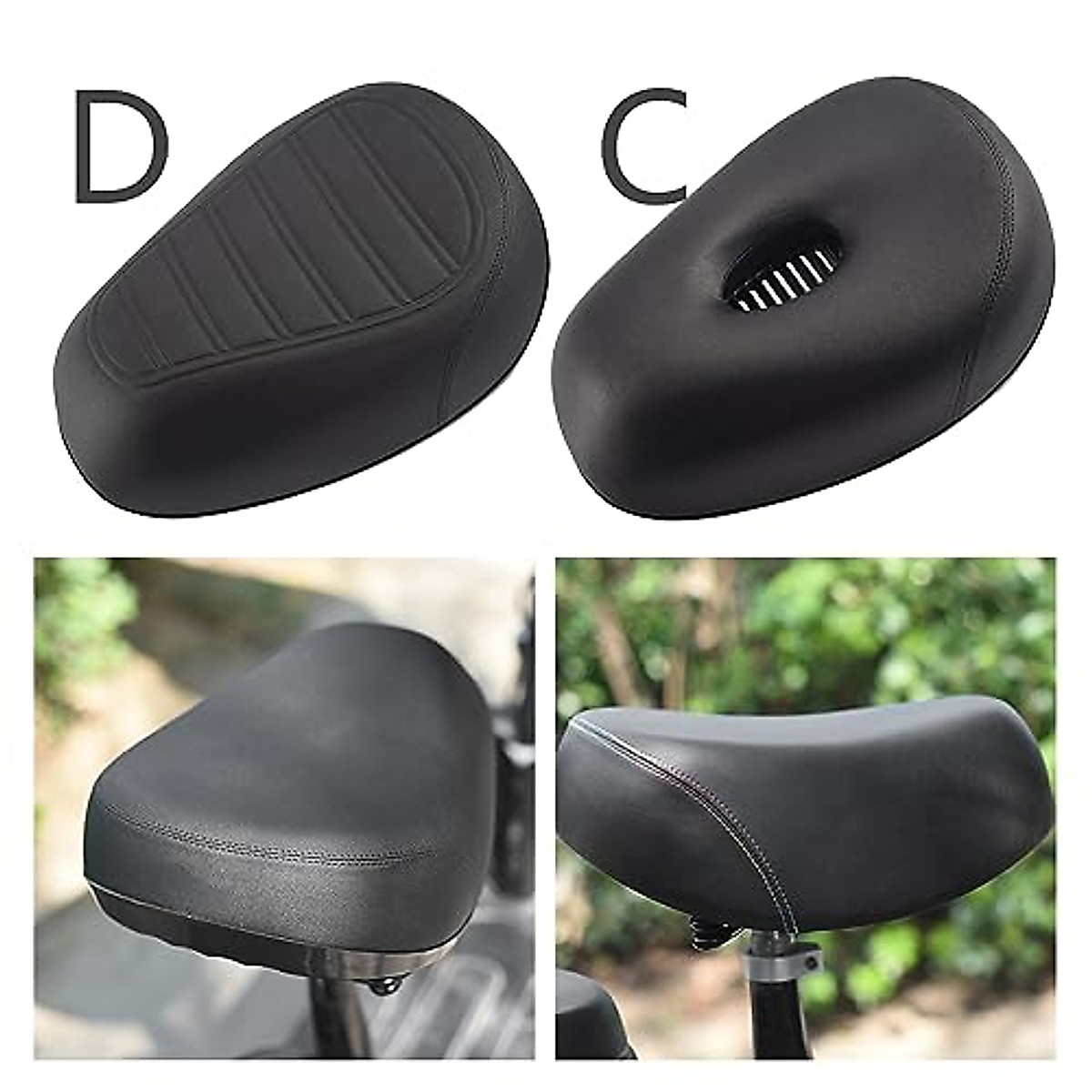 ANXPTIME Bicycles Seat Cushion Electric Bike Cycling Shock Absorption Road Bicycles Cushions Cycling for Men Women Wide Bicycles Seat Cushion