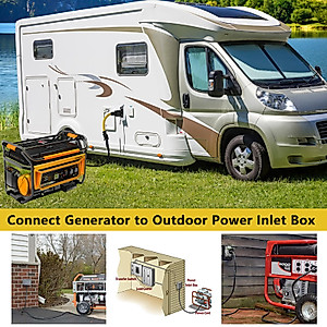 ZDHQLHJ NEMA L5-30P to 5-15R RV Pigtail Shore Power, 30A Male Twist Lock L5-30 Plug to 15A 5-15 Female Receptacle Generator Power Extension Cord, Heavy Duty 3 Prong Power Cord Adapter Pigtail Cable