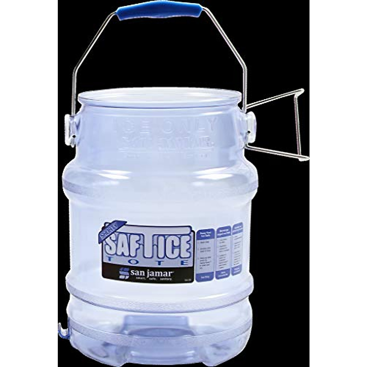 San Jamar Shorty Saf-T-Ice Commercial Ice Tote, 5 gal, (1 Pack)