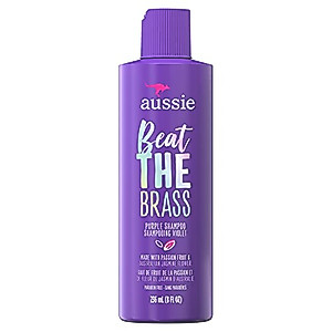 Aussie Beat The Brass Paraben-Free Purple Shampoo for Color-treated Hair, 8 Fl Oz