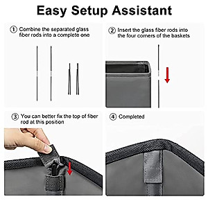 ZERO JET LAG Slim Laundry Hamper Beige and Grey Handles Collapsible Laundry Basket Thin Dirty Clothes Basket Narrow Laundry Bag Foldable Dirty Hamper