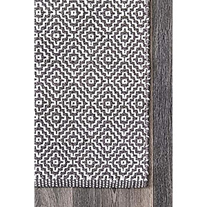 nuLOOM Lorretta Geometric Cotton Area Rug, 8x10, Gray