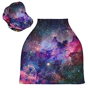 Nursing Cover Breastfeeding Scarf Space Galaxy- Baby Car Seat Covers, Infant Stroller Cover, Carseat Canopy(57)
