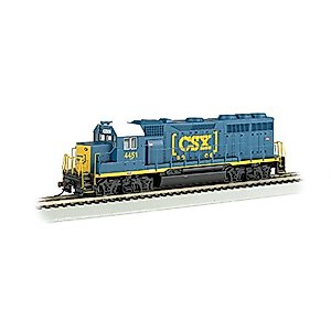 Bachmann Med Gp-40 Locomotive With Operating Headlight - SC® #4451 - Ham N Scale Diesel Locomotive, Prototypical Blue