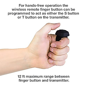 Educator FOB 300 Yard Dog Training Collar with Remote and Finger Button, Humane Stimulation, Pavlovian Tone, Waterproof, Odorproof Biothane Collar, Night Light, Rechargeable, 1 Dog (USA Only), Black