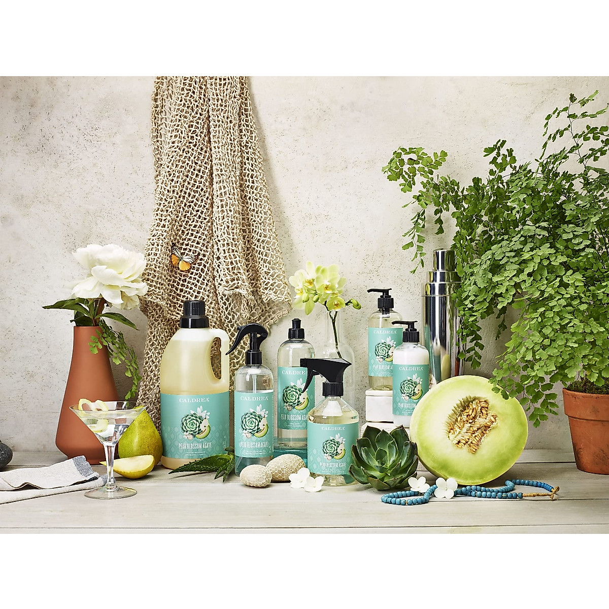 Caldrea Dish Soap, Biodegradable Dishwashing Liquid made with Soap Bark and Aloe Vera, Pear Blossom Agave, 16 oz , 3 Pack