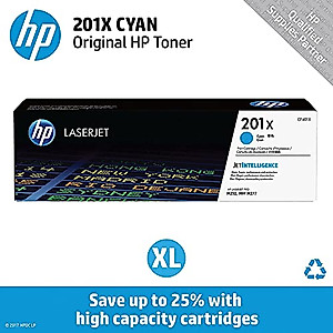 Original HP 201X Cyan High-yield Toner Cartridge | Works with HP Color LaserJet Pro M252, HP Color LaserJet Pro MFP M277 Series | CF401X